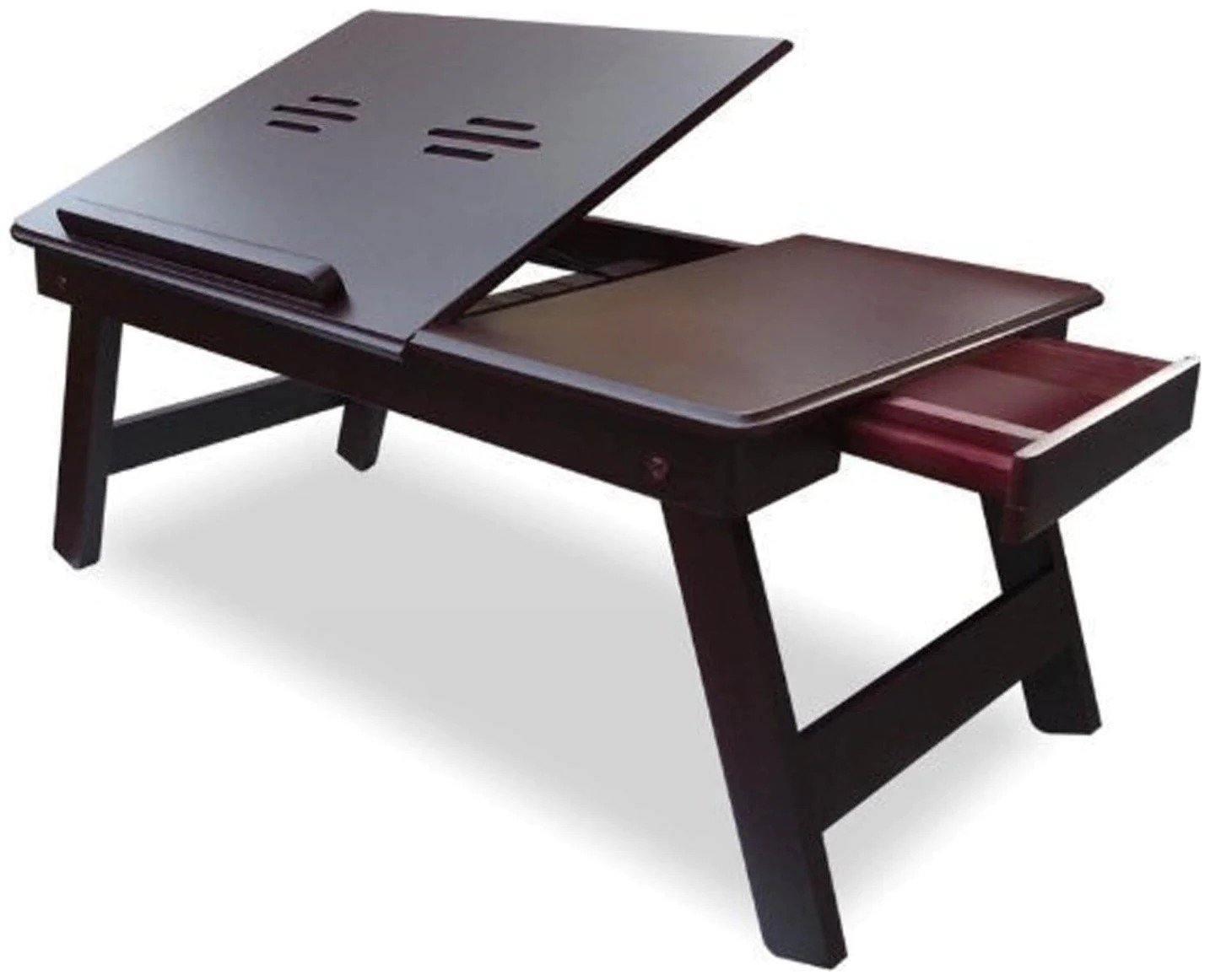 Wooden Laptop Table for Bed @ High Quality Foldable Tables @ Wooden ...
