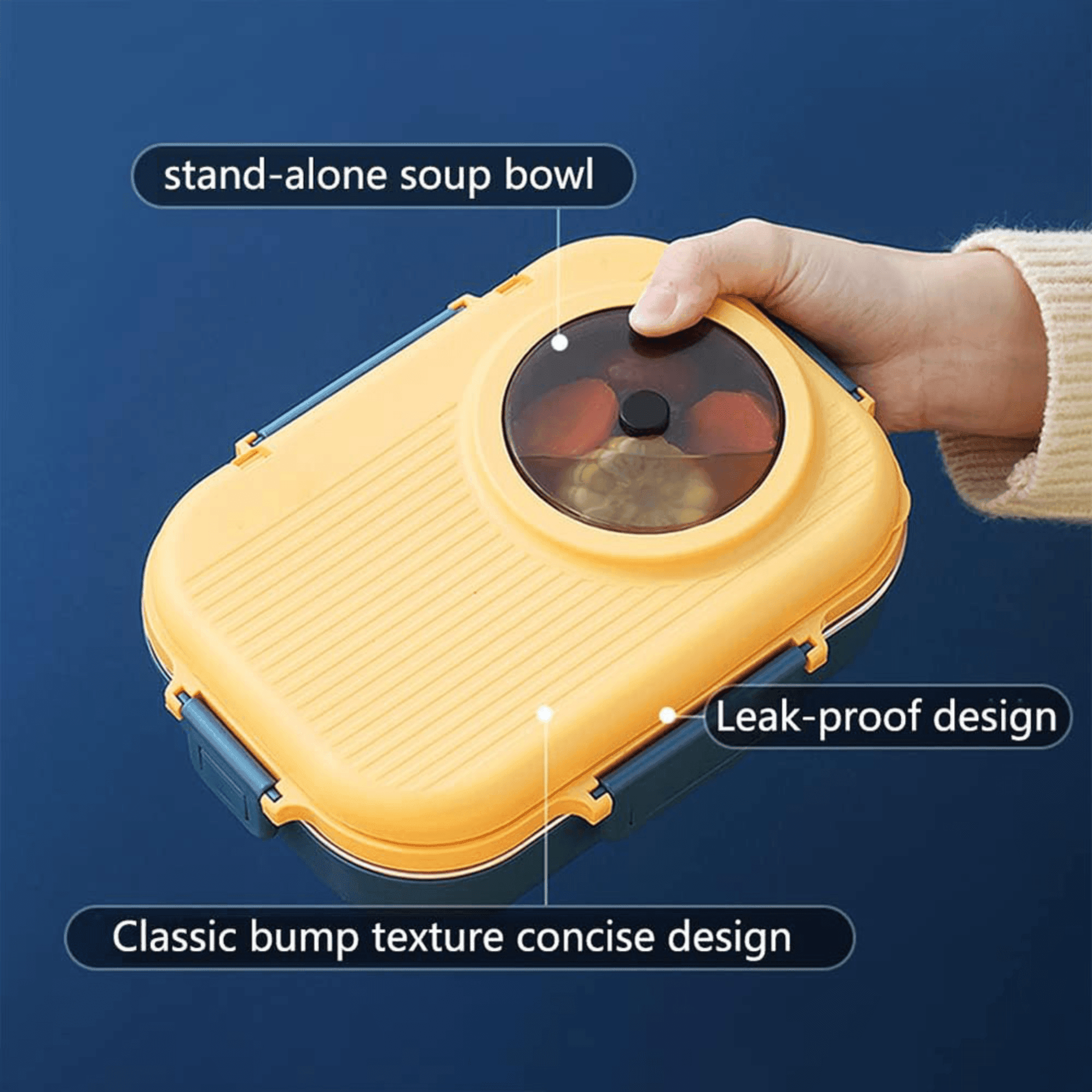 Raafi Stainless Steel Yellow Tiffin Box for Kids and Adults in UAE ...