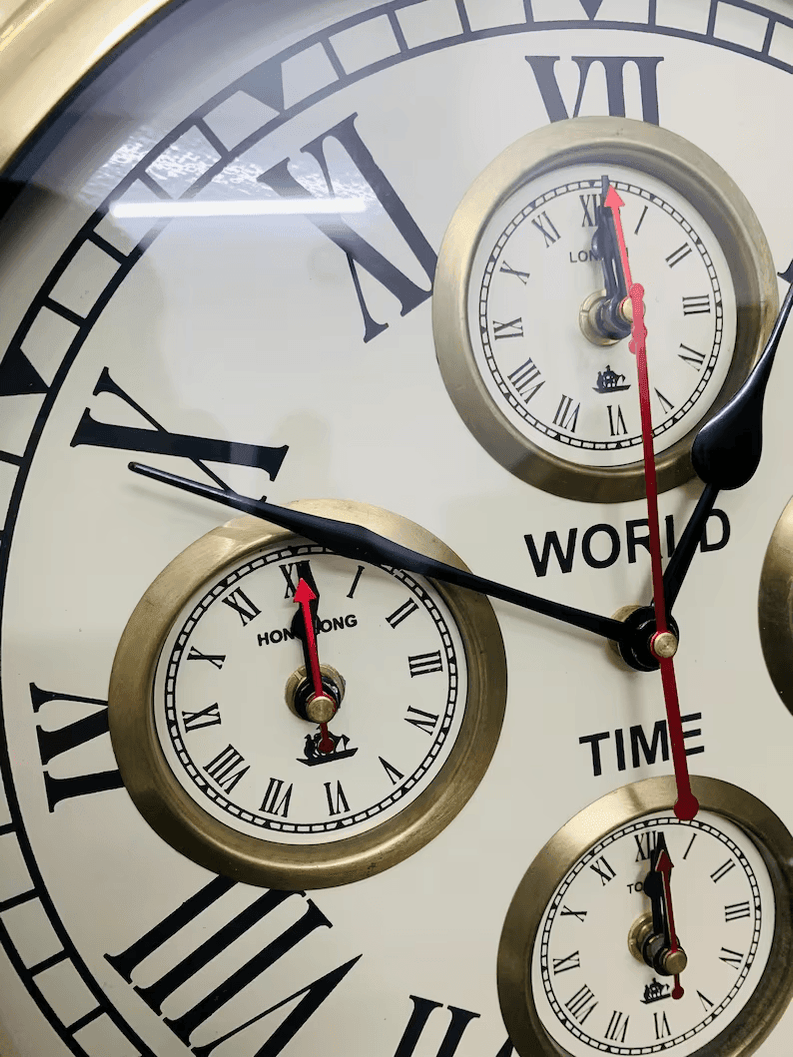 Buy Nautical Style Brass & Wooden Wall Clock Maritime Theme Clock ...