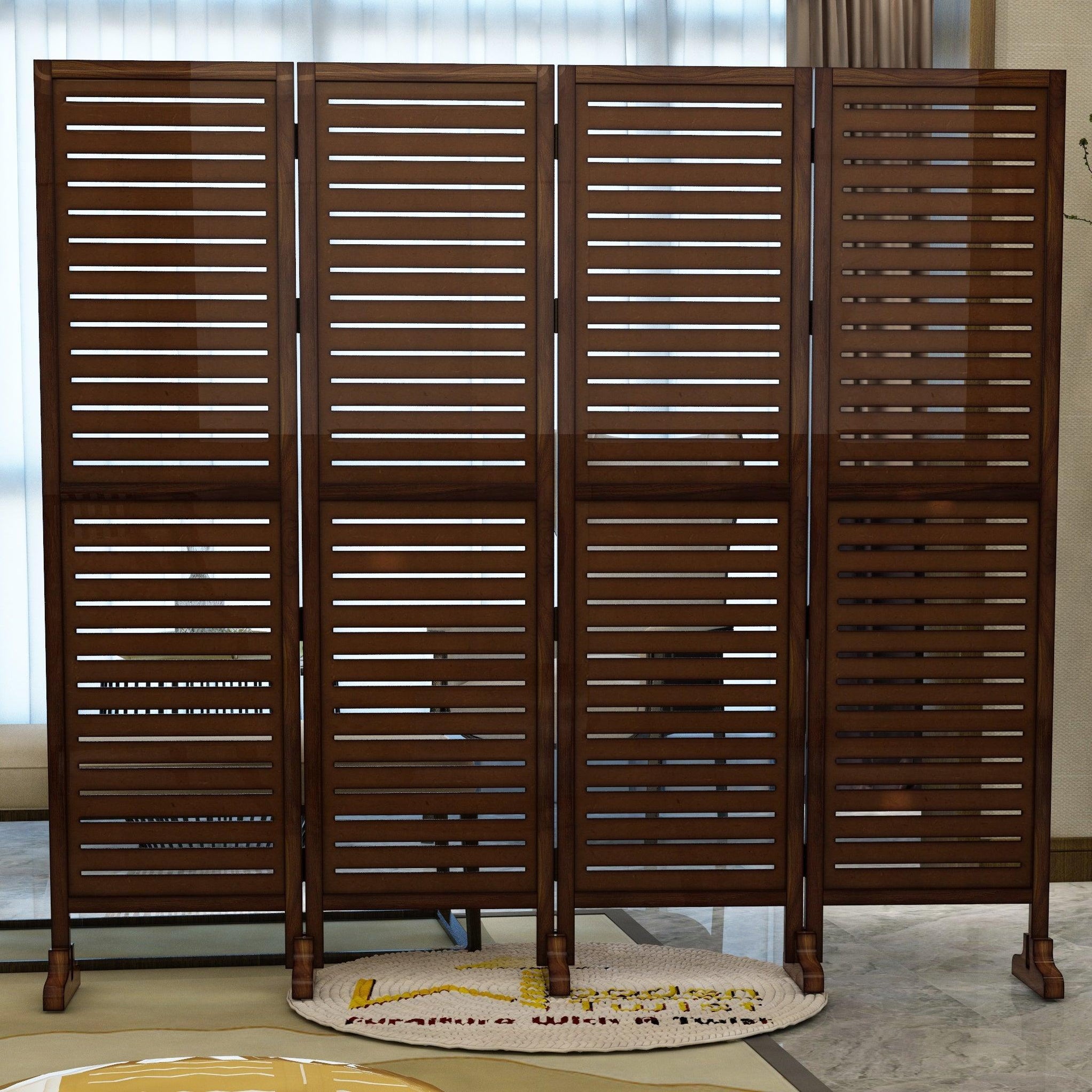 Buy Premium Solid Wood Room Divider ( 4 Panels ) Online - WoodenTwist