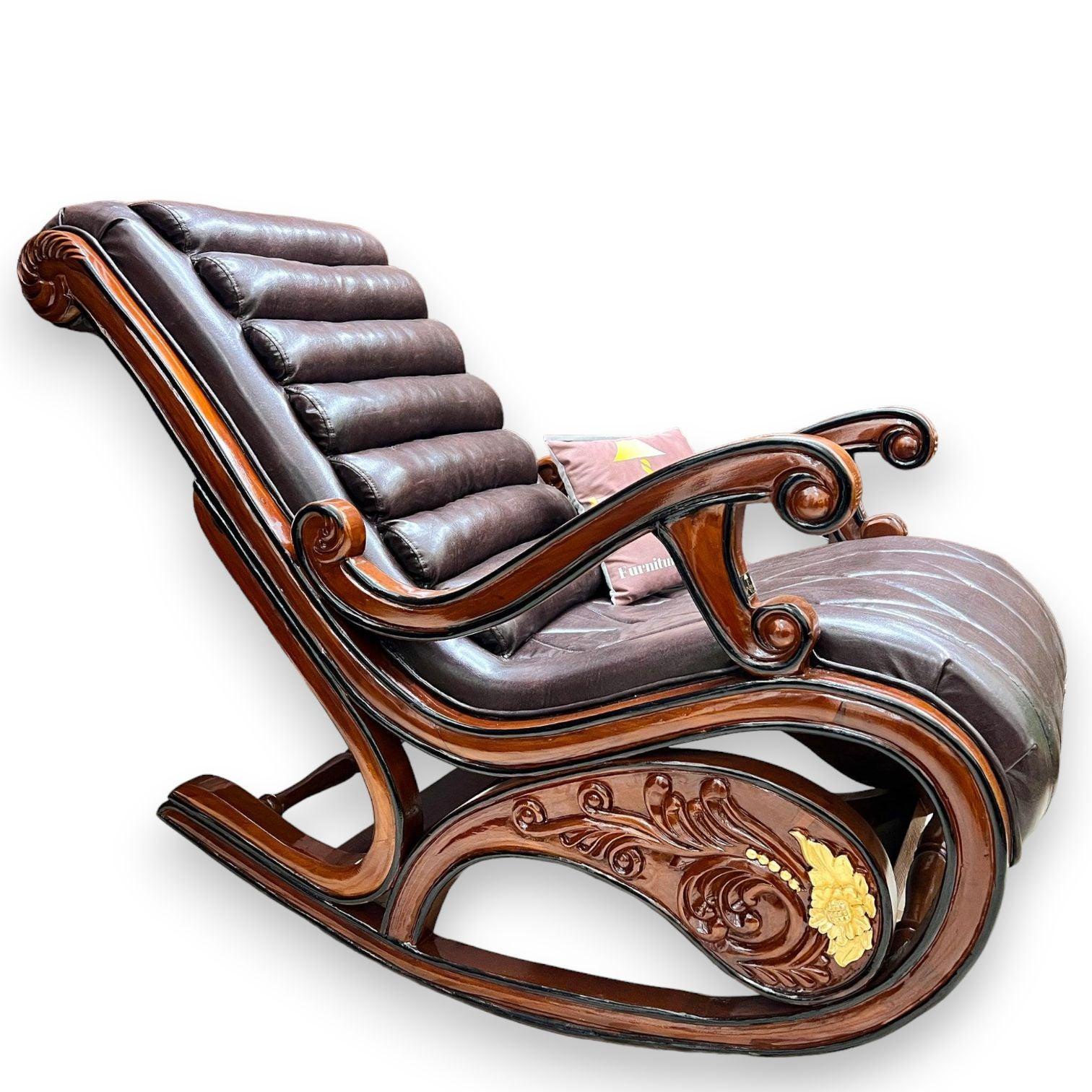 Buy Wooden Hand Carved Antique Rocking Chair Online at woodentwist ...