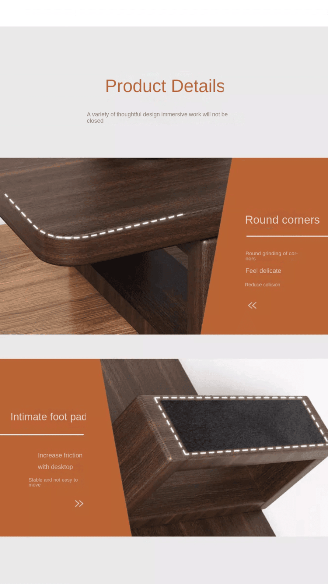 Wooden Twist Walnut Monitor Stand - Modern Desk Organizer, Adjustable ...