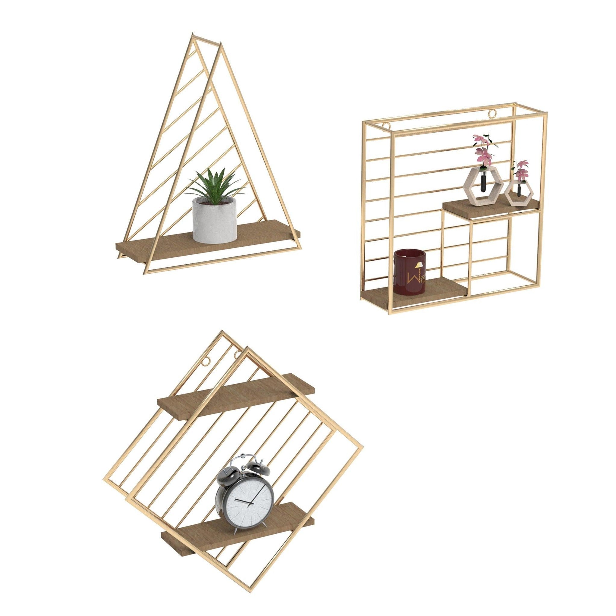 Buy Wooden Iron Wall Shelves Online - Floating Wall Shelf - WoodenTwist