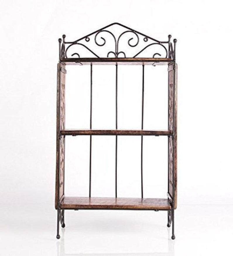 Buy Wooden Home Decor 3 Shelf Rack Kitchen Rack Online-Kitchen Wall ...