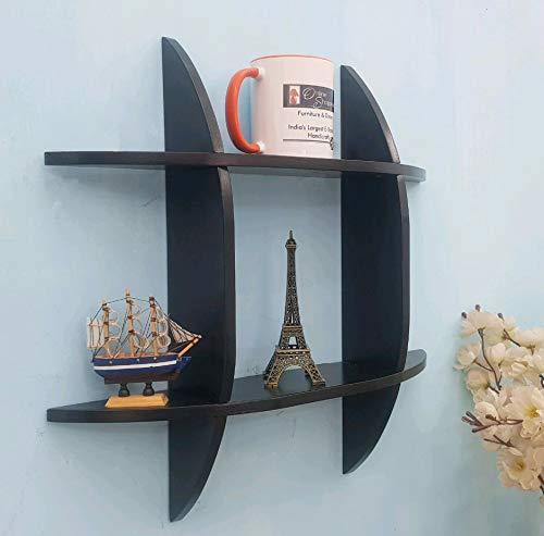 Buy Tier MDF Floating Wall Shelves - (Black) Online at woodentwist ...