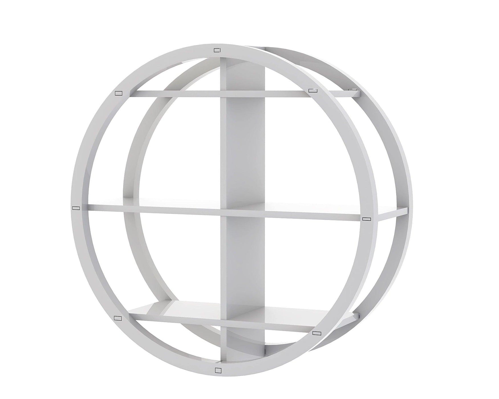 Buy Wooden Twist Trendlong PVC Wood Round Floating Wall Shelf For ...