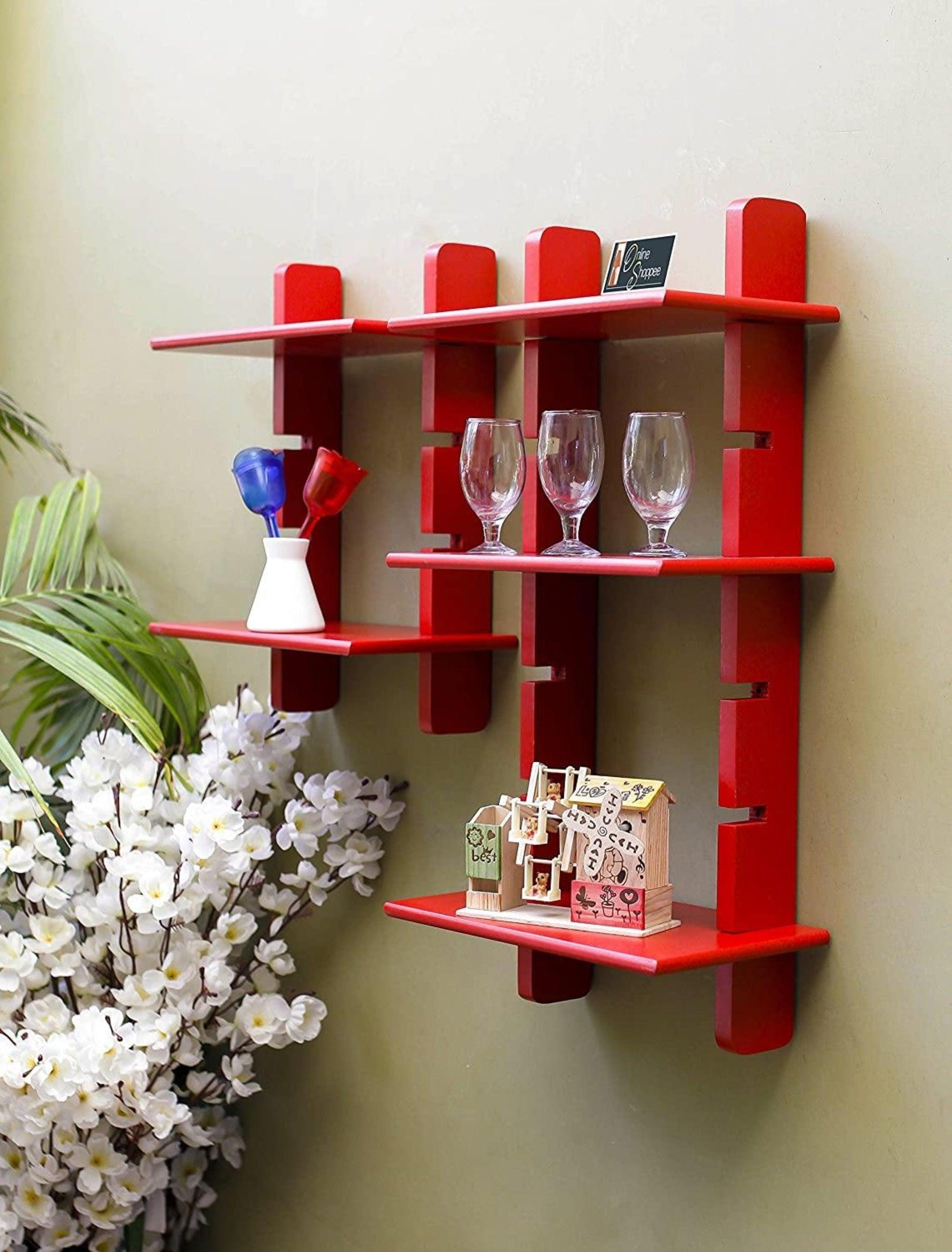 Buy Beautiful Ladder Wall Shelf Online-Solid Wood Bracket Wall Shelves ...