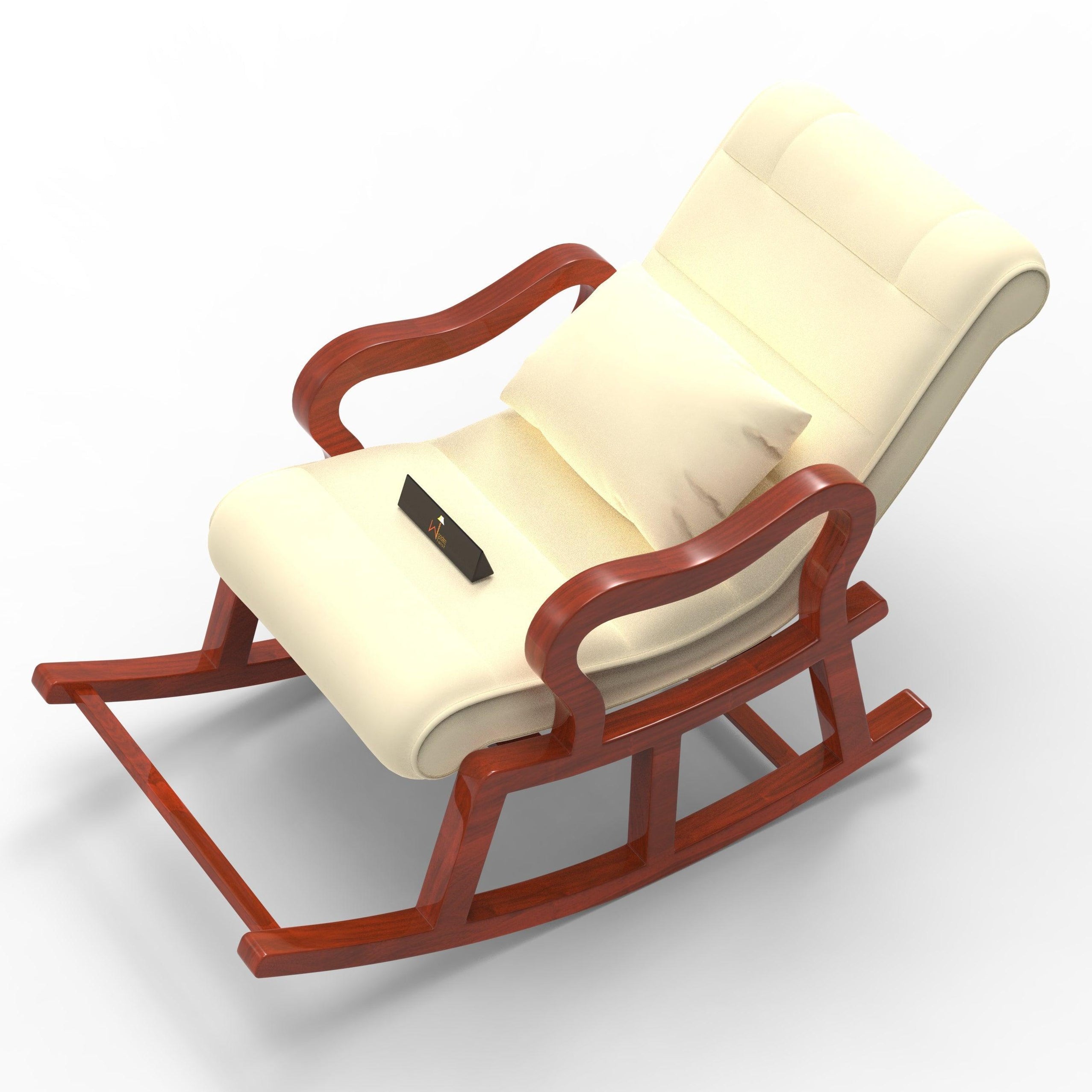 Buy Wooden Rocking Chair with Cushion Online-Rocking Chairs-WoodenTwist