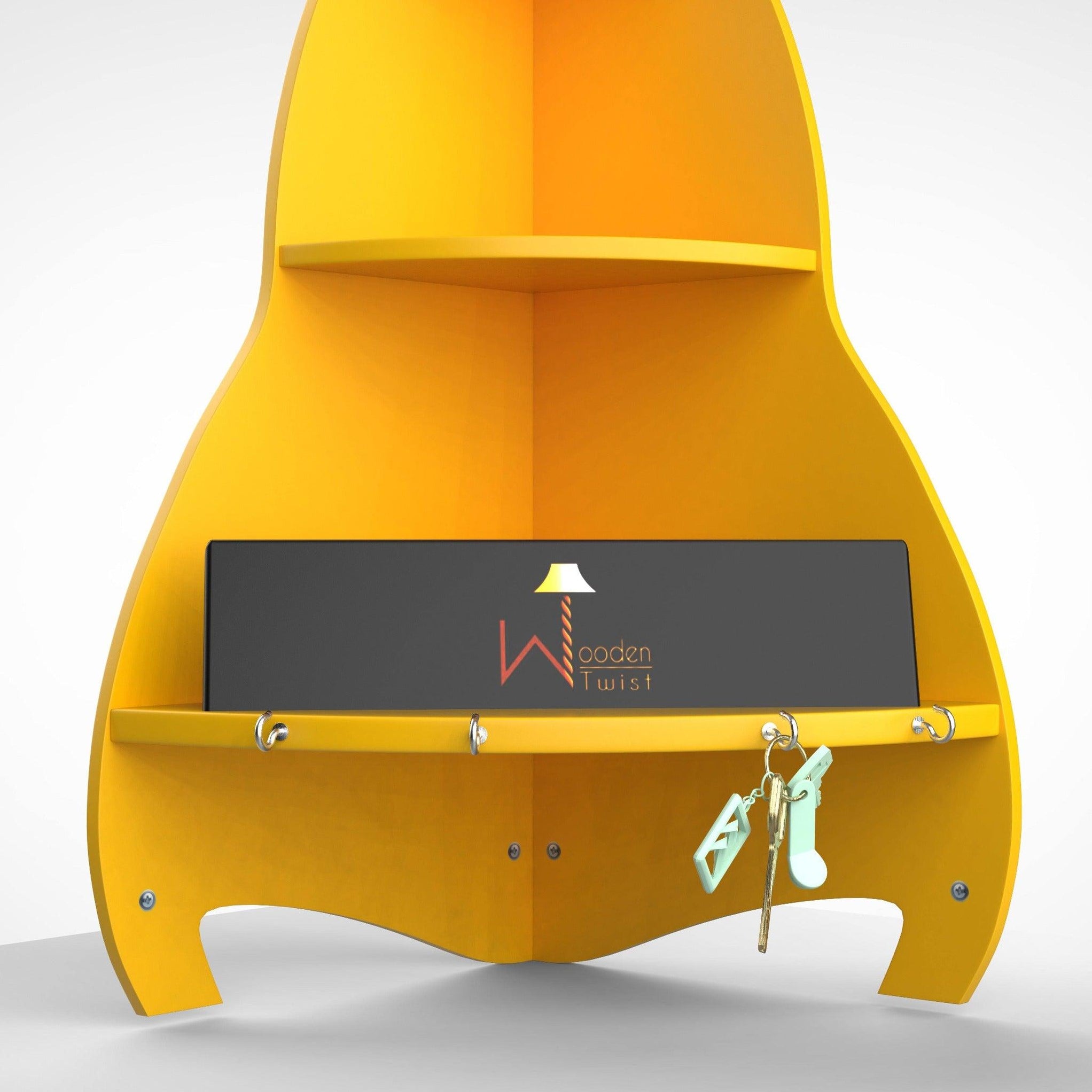 Buy Unicus Rocket Shaped Large Corner Wall Shelf Online | WoodenTwist