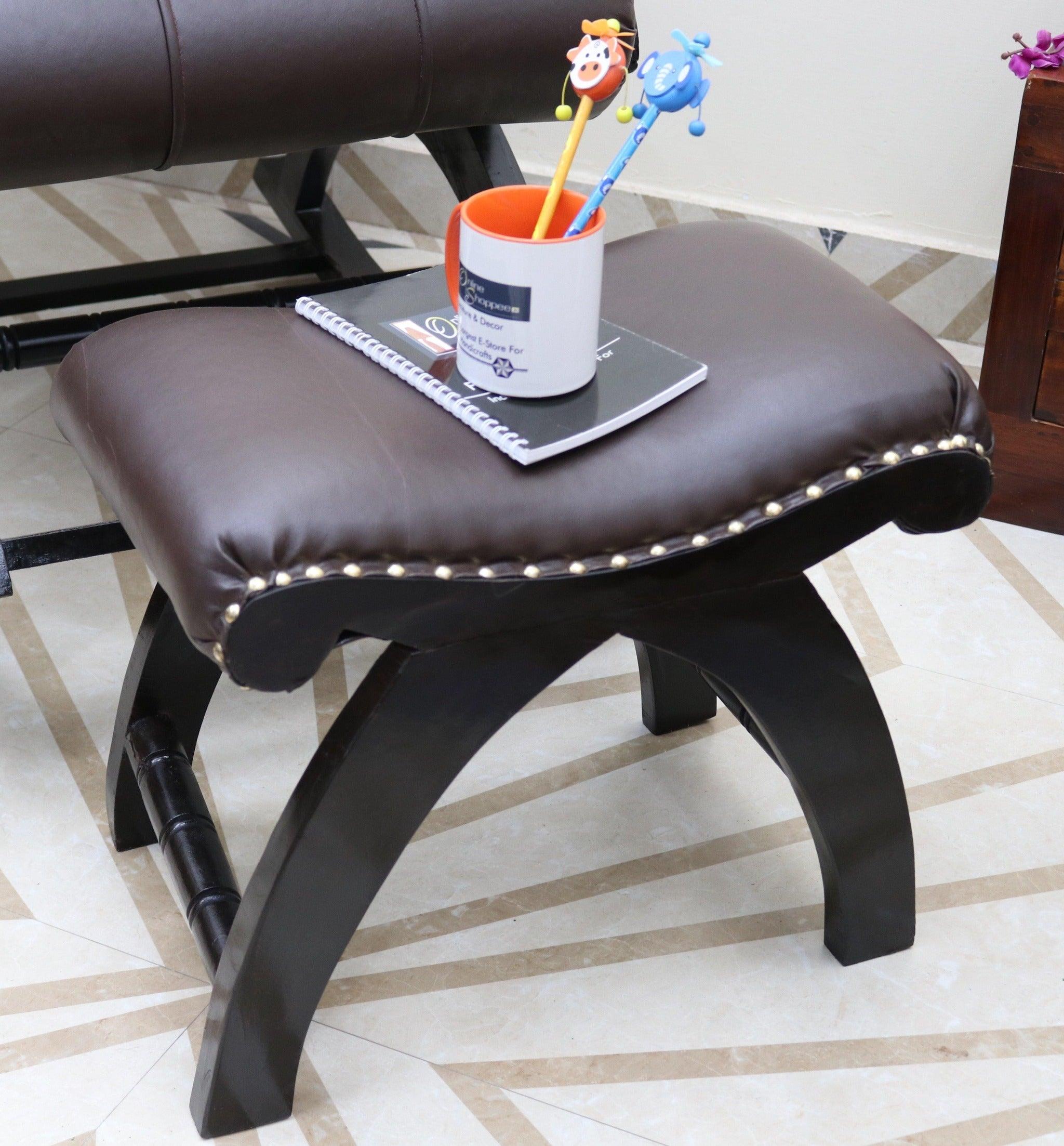 Royal Rocking Chair with Foot Rest ( Walnut ) — WoodenTwist