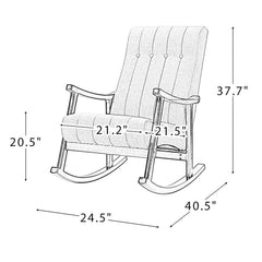 Buy Risco Rocking Chair With Button Tufted Back (Teal) Online at ...