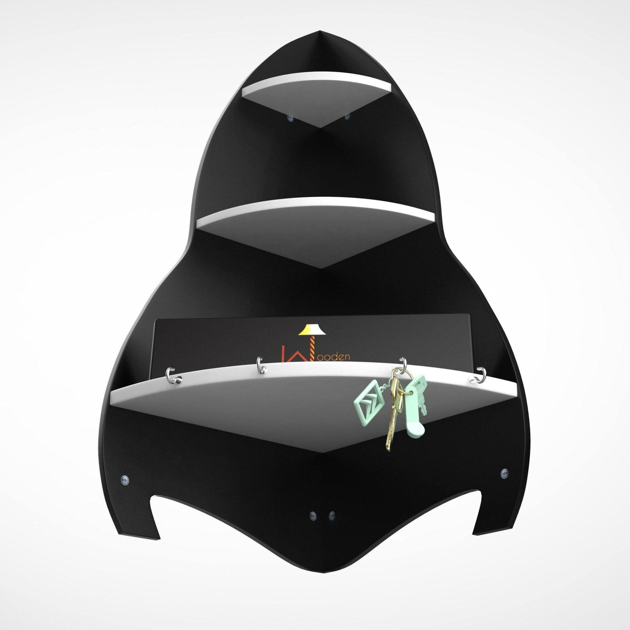 Buy Unicus Rocket Shaped Large Corner Wall Shelf Online | WoodenTwist