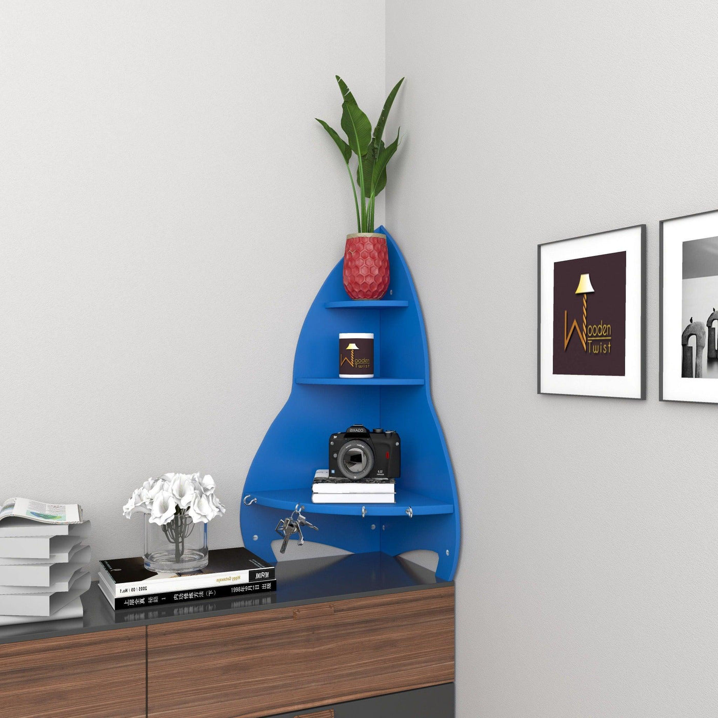 Buy Unicus Rocket Shaped Large Corner Wall Shelf Online | WoodenTwist