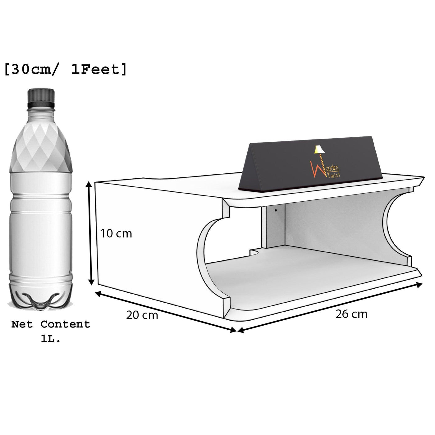 Buy MDF Beautiful Design Set top Box Wall Shelf Online -Set Top Box ...