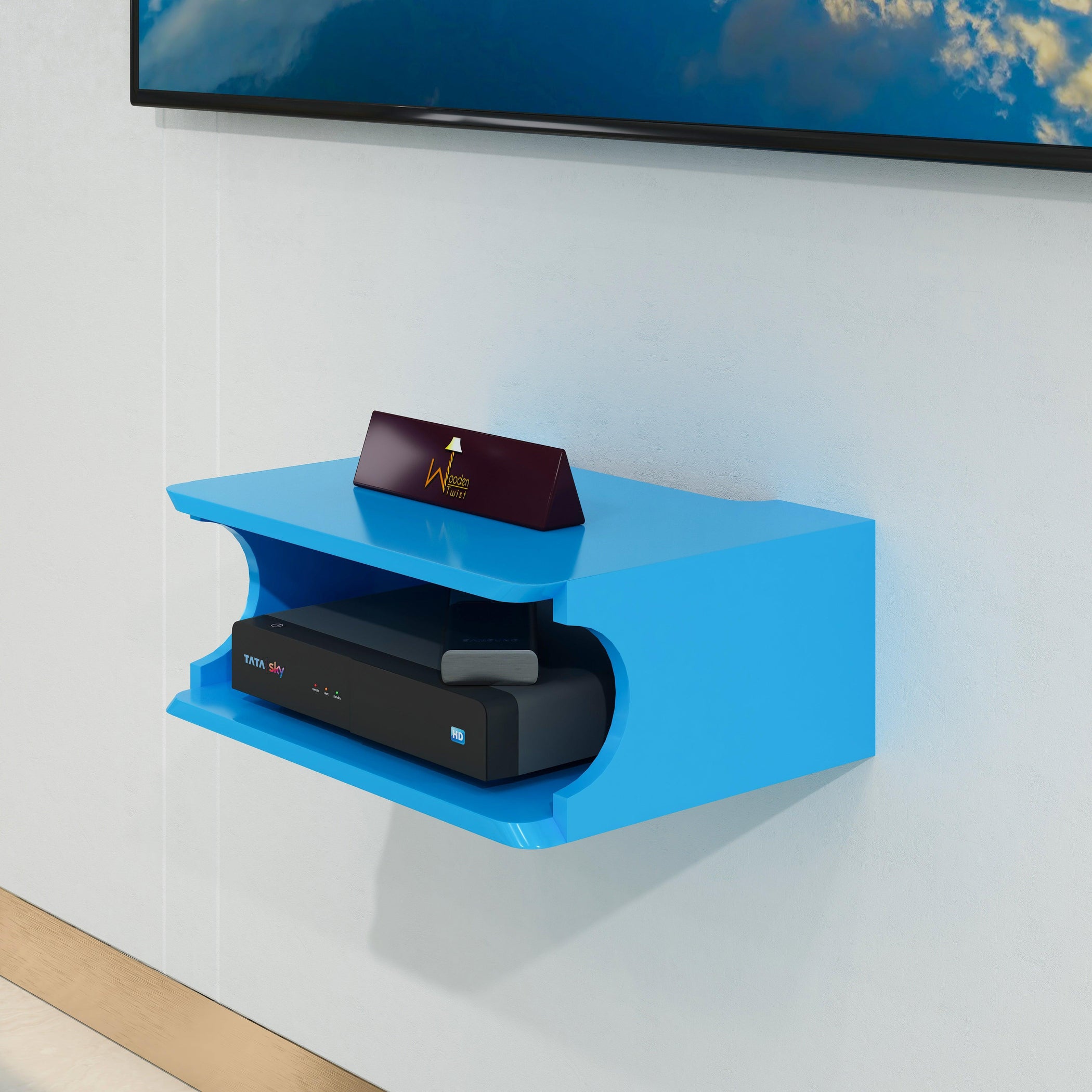 Buy MDF Beautiful Design Set top Box Wall Shelf Online -Set Top Box ...