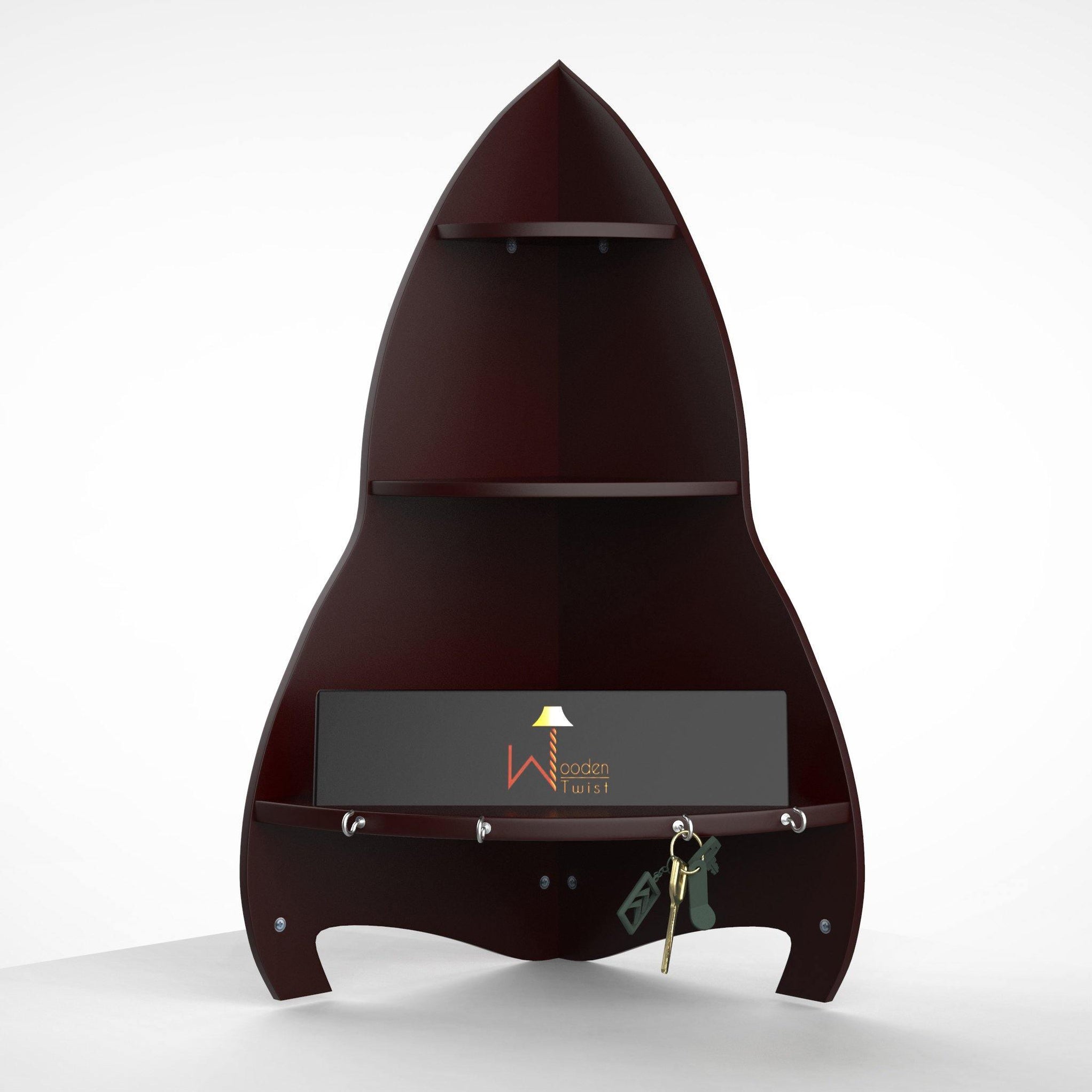 Buy Unicus Rocket Shaped Large Corner Wall Shelf Online | WoodenTwist