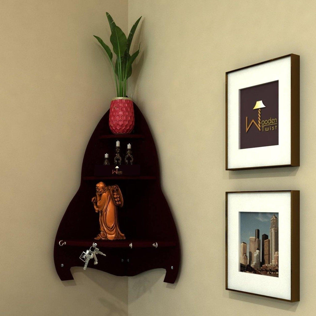 Buy Unicus Rocket Shaped Large Corner Wall Shelf Online | WoodenTwist