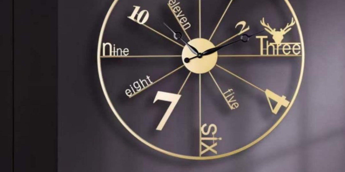 Buy Unique Design Minimalist Wall Clock (Golden) Online at woodentwist ...