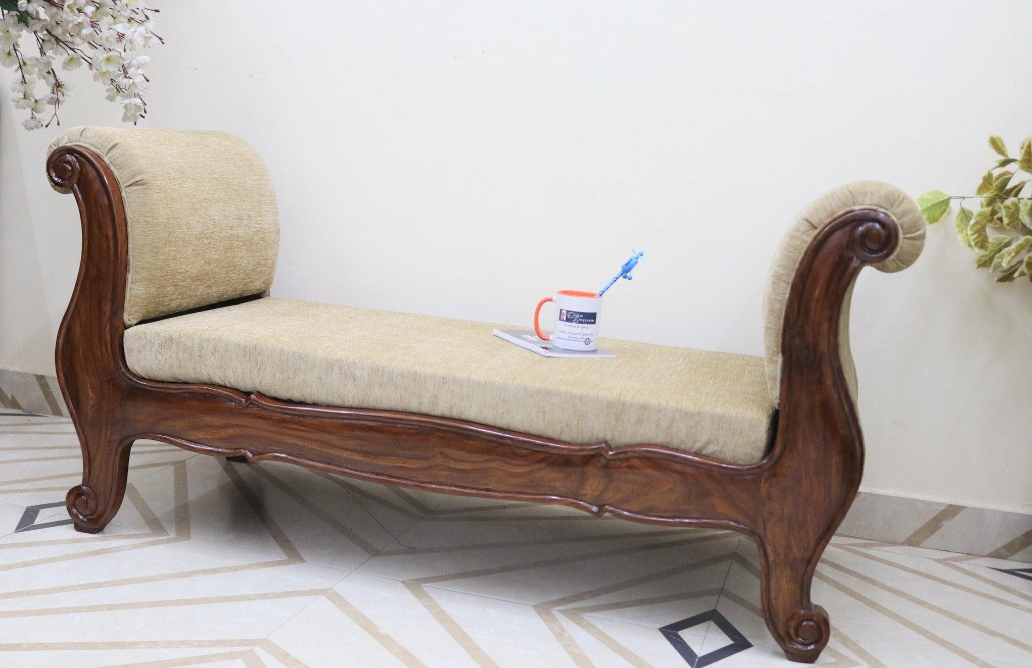 Buy Wooden Twist Magnifico Wooden Living Room Couch (Teak Wood) Online ...